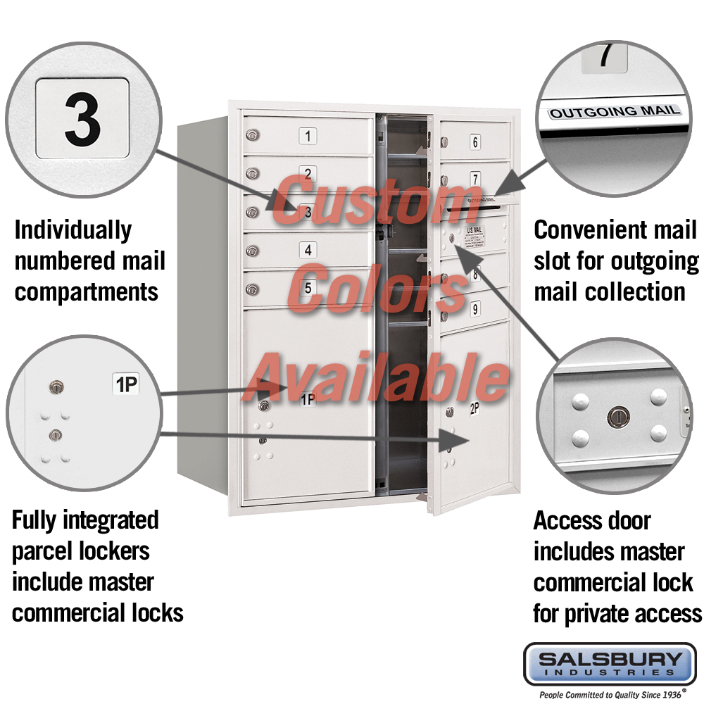 Recessed Mounted 4C Horizontal Mailbox (Includes Master Commercial Lock ...