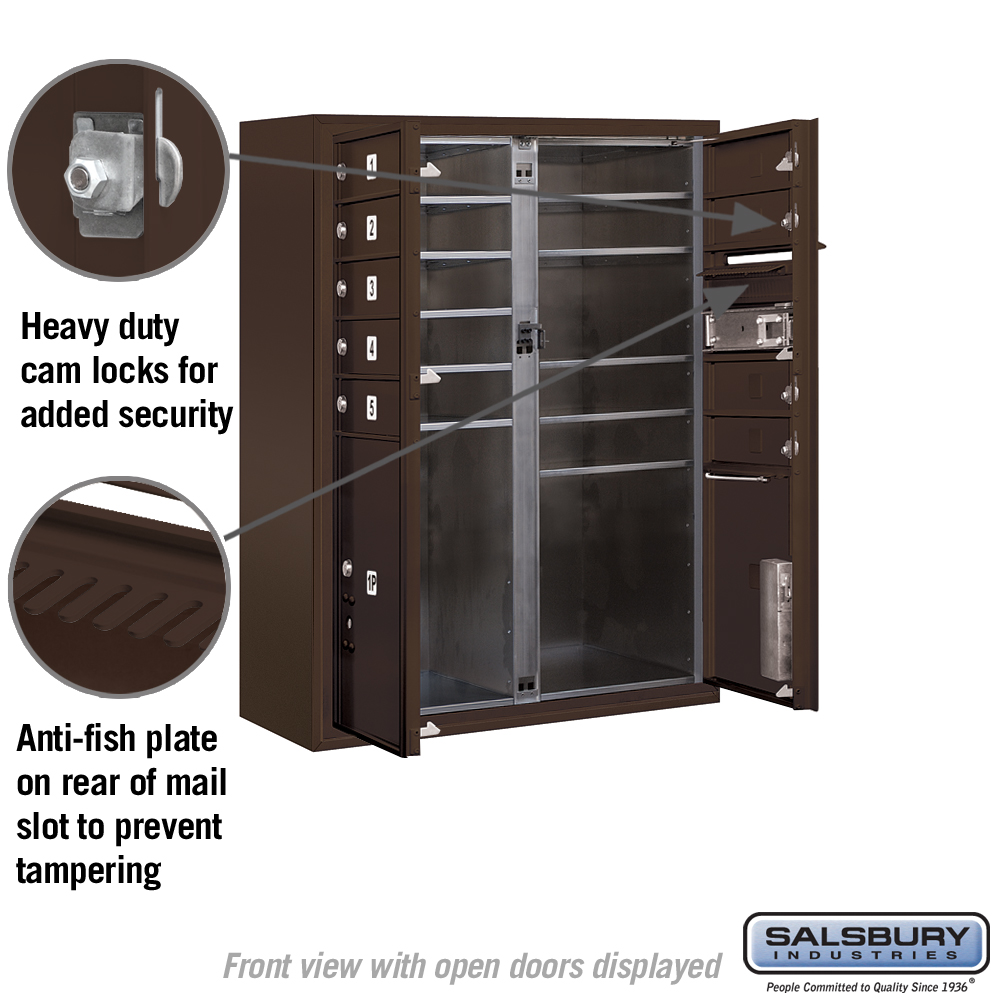 4C Surface Mounted Mailbox Bronze - USPS - 9 Doors | Mailboxes.com