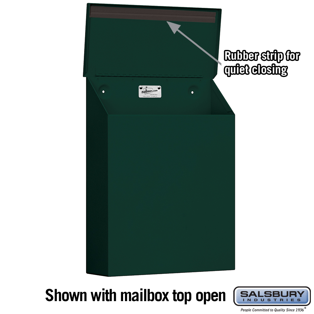 Traditional Mailbox - Standard - Vertical Style - Green | Mailboxes.com