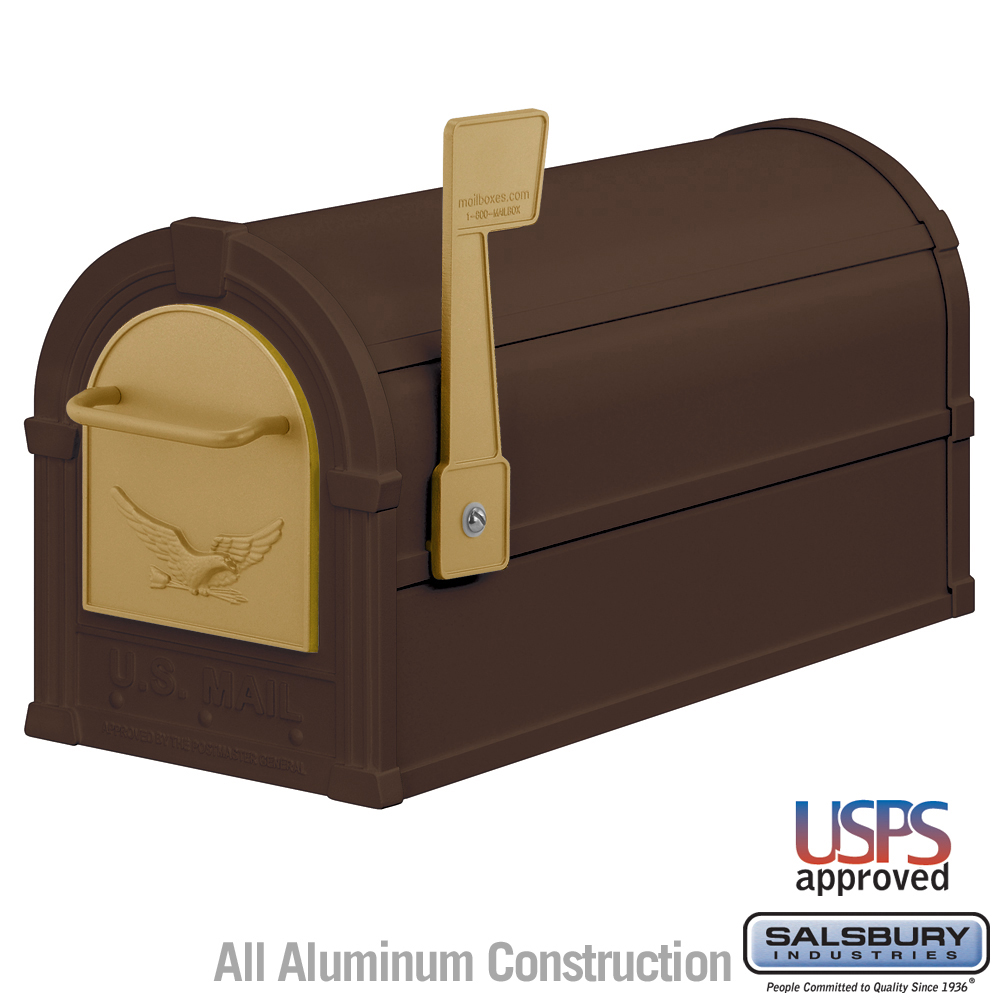 Eagle Rural Mailbox - Bronze - Gold Eagle | Mailboxes.com