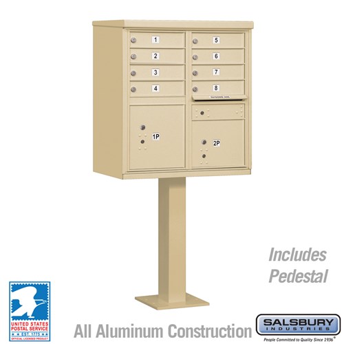 Cluster Box Unit I - 8A Doors & Pedestal | Mailboxes.com