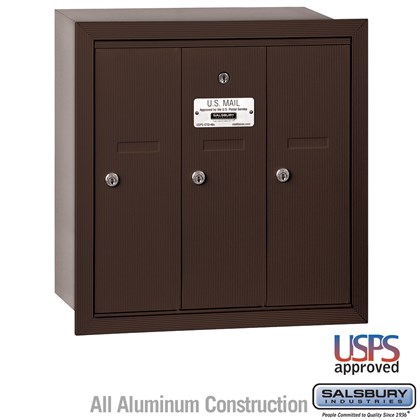 Vertical Mailboxes - Recessed Mounted - for U.S.P.S. Delivery ...