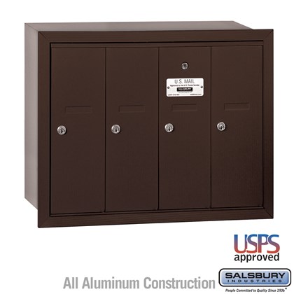 Vertical Mailboxes - Recessed Mounted - for U.S.P.S. Delivery ...