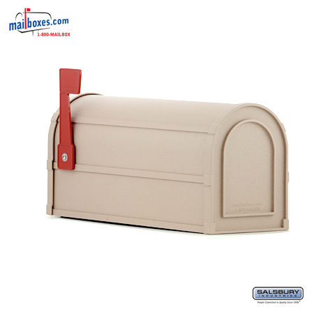 Heavy Duty Rural Mailbox - Beige | Mailboxes.com