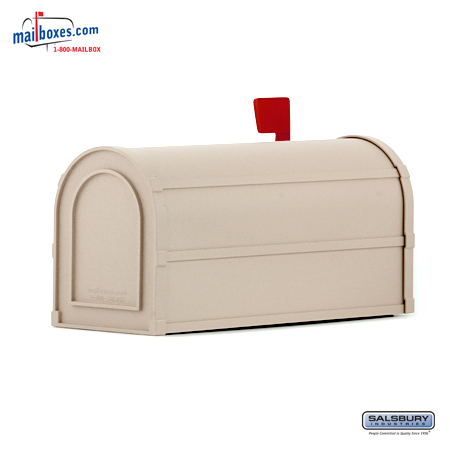 Heavy Duty Rural Mailbox - Beige | Mailboxes.com