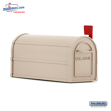 Heavy Duty Rural Mailbox - Beige | Mailboxes.com