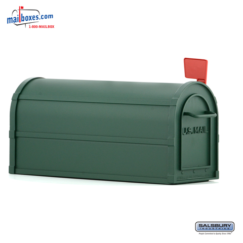 Heavy Duty Rural Mailbox - Green | Mailboxes.com