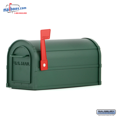 Heavy Duty Rural Mailbox - Green | Mailboxes.com