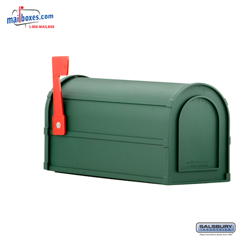 Heavy Duty Rural Mailbox - Green | Mailboxes.com
