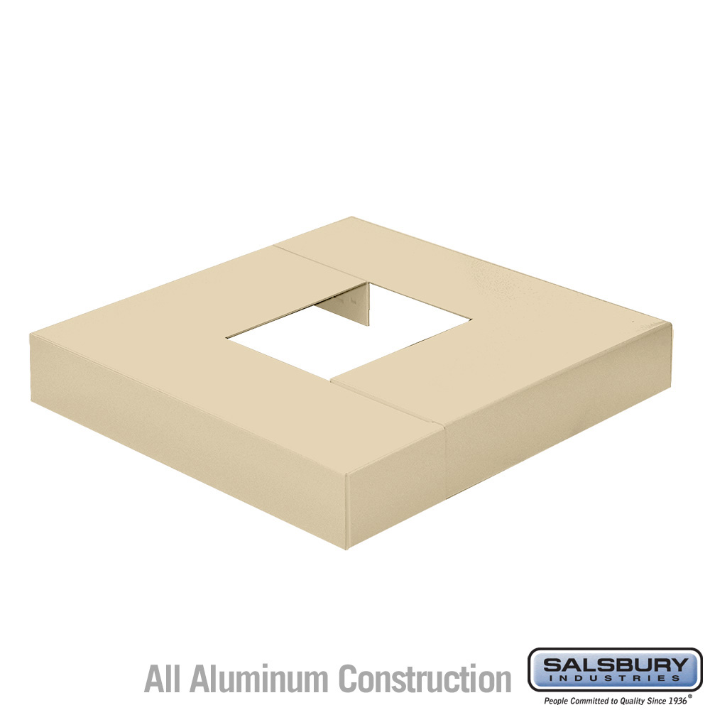 Cluster Box Unit Pedestal Base Cover - Sandstone | Mailboxes.com